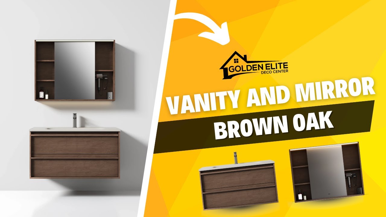 Duo Vanity & LED Cabinet | Golden Elite Deco