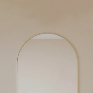 30" Arched Bathroom Mirror | Brushed Gold Frame – Golden Elite Deco